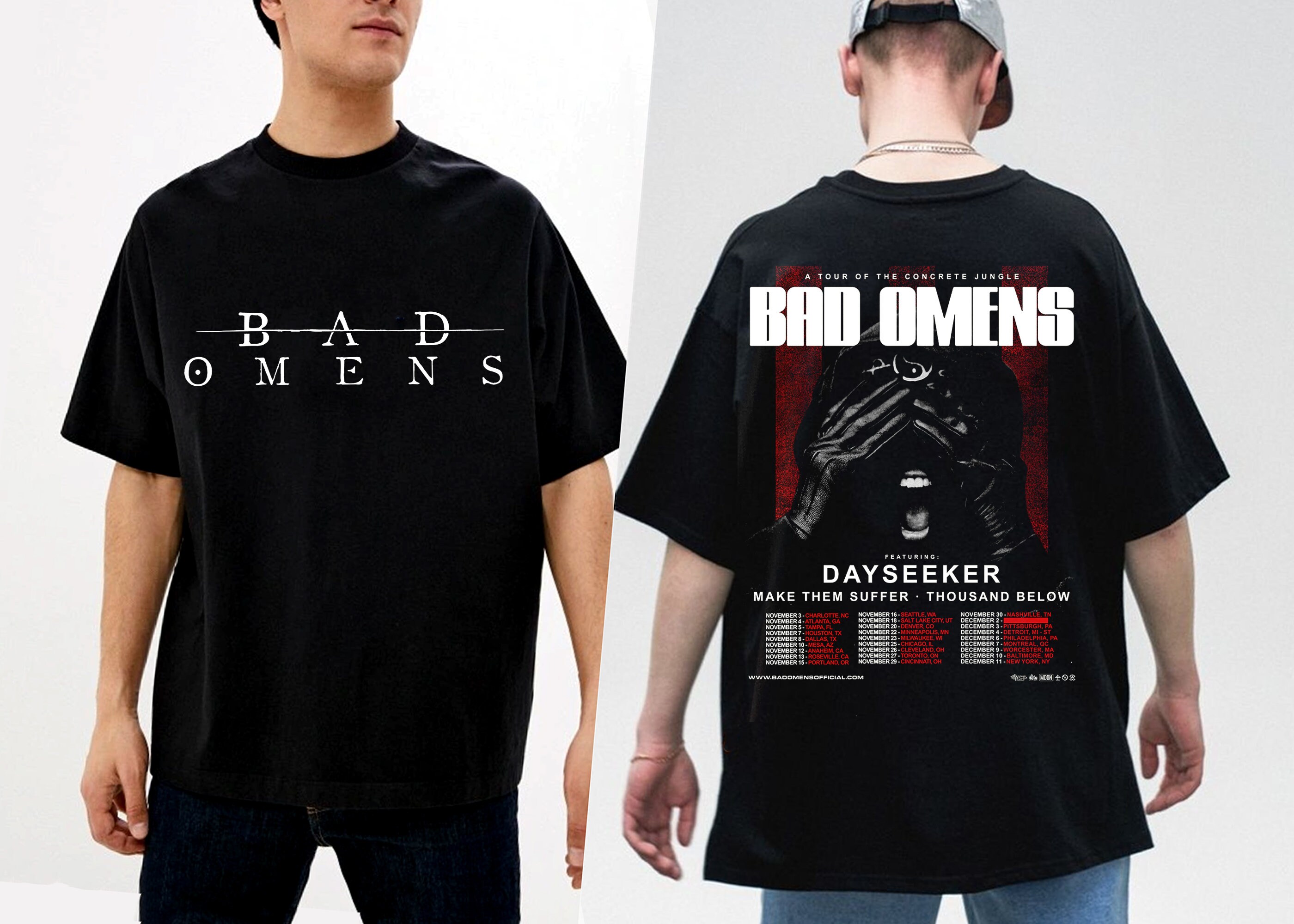 Bad Omens Band Music World Tour 2023 T-Shirt, A Tour Of The Concrete Jungle Tour 2023 sold by ...