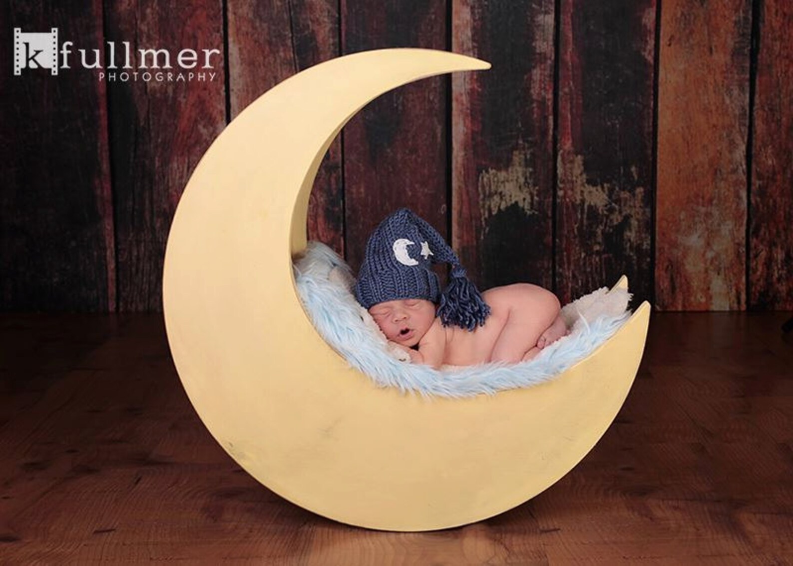 MOON and STAR Newborn Baby Boy or Girl Knitted Night cap Elf | Etsy