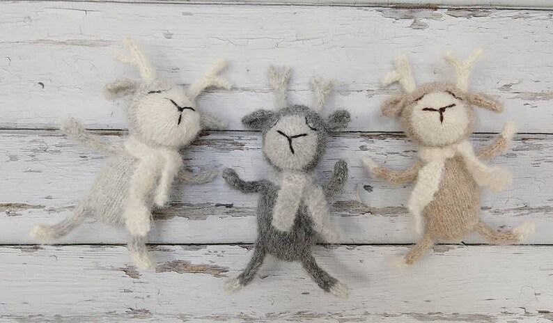 Little Creature Stuffed Reindeer, Baby Toy / Knitted Stuffie /toy ...