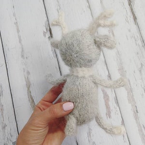 Little Creature Stuffed Reindeer, Baby Toy / Knitted Stuffie /toy ...