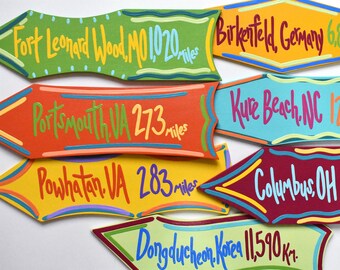 Mileage signs | Etsy
