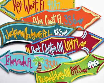 Mileage signs | Etsy