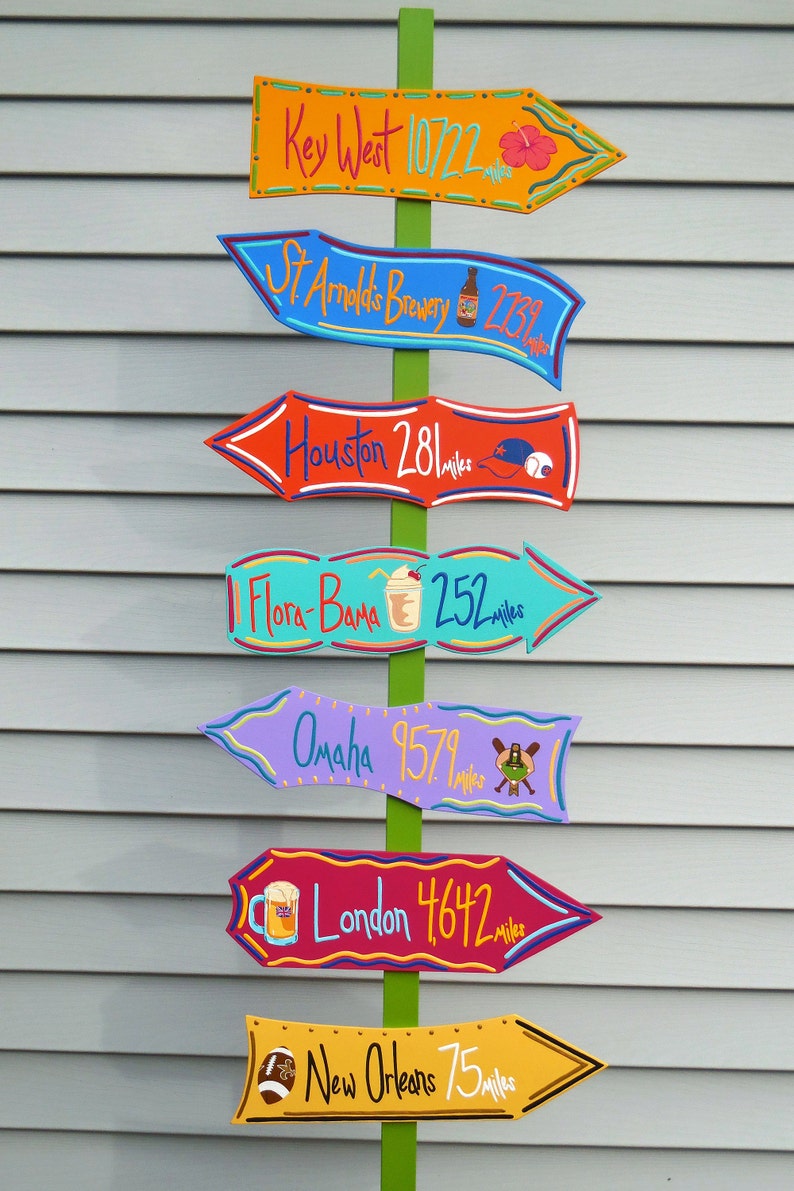 Custom Directional Sign Post With Stand Add-on | Etsy