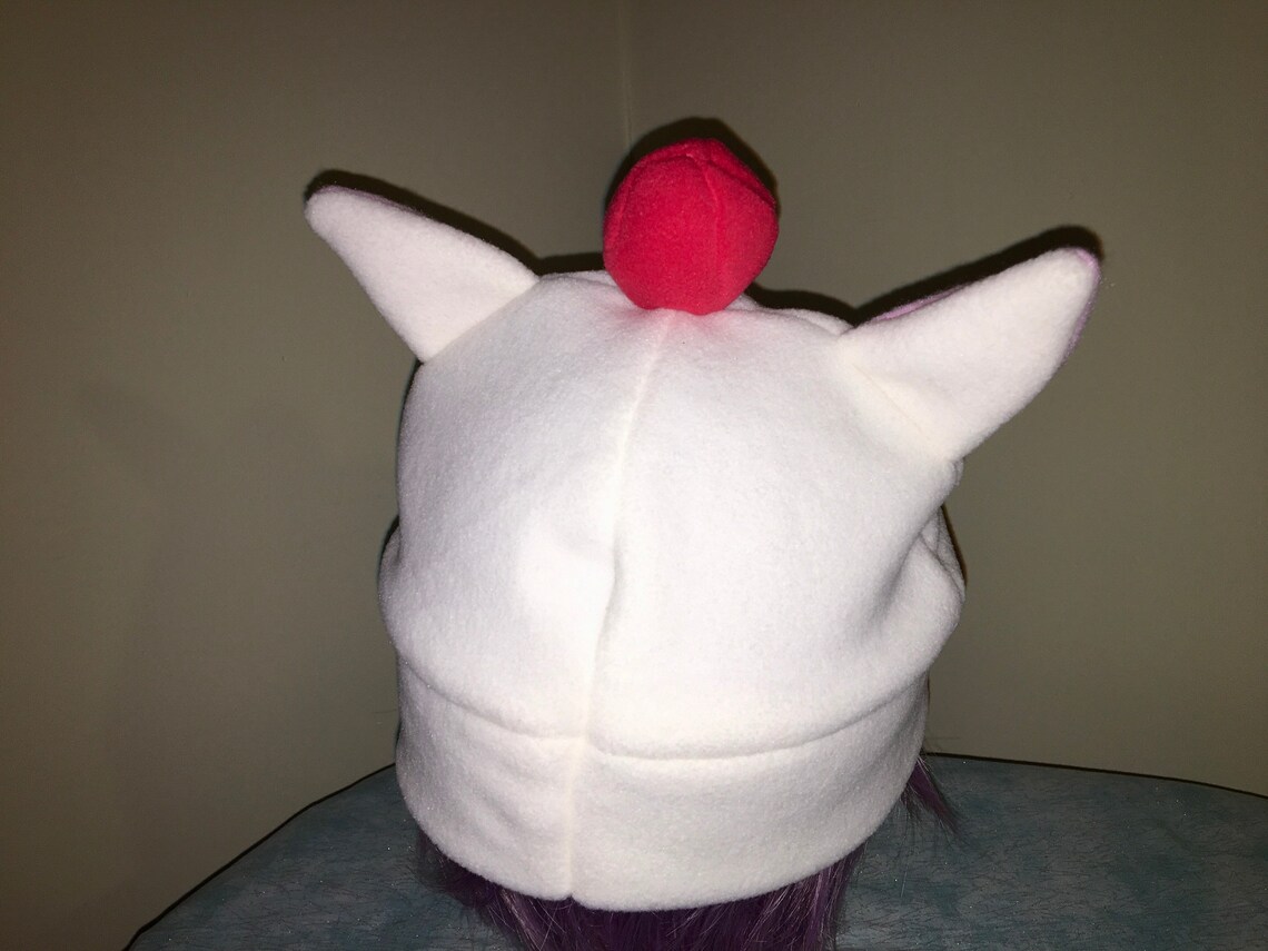 Moogle Fleece Hat - Final Fantasy Inspired - Made to Order - Etsy