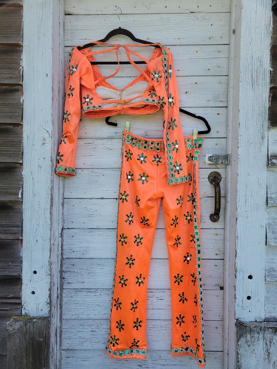 Vintage 1970s Rhinestone Circus Showgirl Costume Stag… - Gem