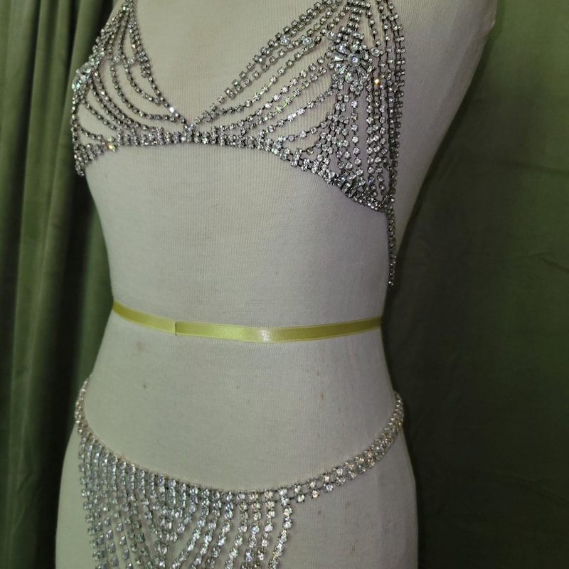 Y2k Rhinestone Bikini - Etsy