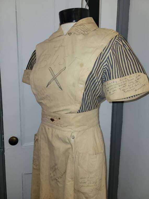 Vintage 1960s Nurse Uniform Dress Graduation Senior S… - Gem