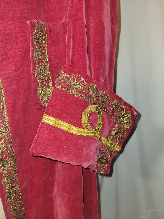 Vintage Theatrical Costume Jacket Red Velvet Antique … - Gem