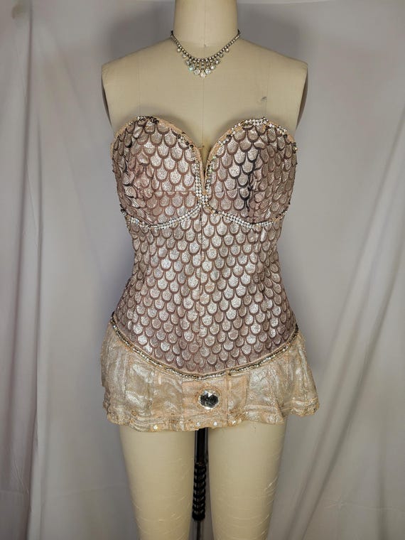 Vintage 1950s Circus Showgirl Costume Mermaid Fish Sc… - Gem
