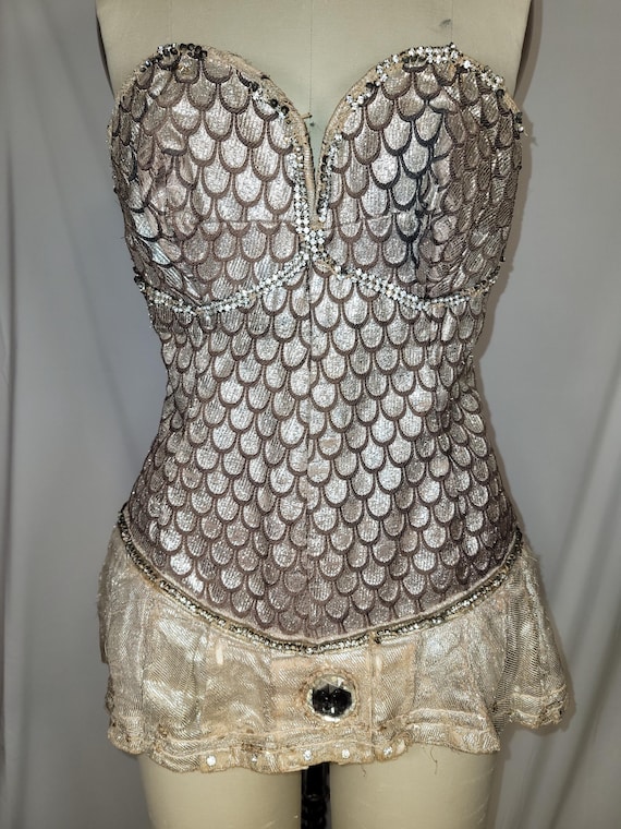 Vintage 1950s Circus Showgirl Costume Mermaid Fish Sc… - Gem