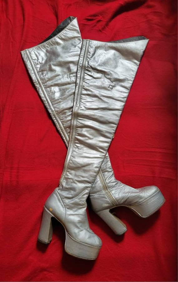 Original Vintage 1970s Platform Boots • Over the Knee… - Gem Original Vintage 1970s Platform Boots • Over the Knee… - Gem