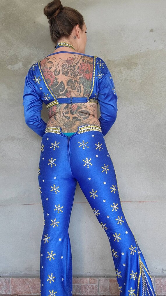 Vintage Circus Showgirl Costume Covered in Glass Rhin… - Gem