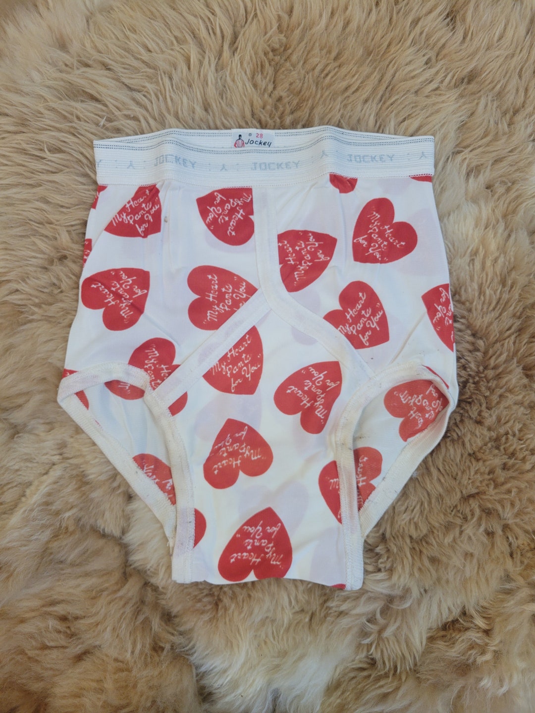 Vintage Novelty Print Jockey Underwear • My Heart Pants for You • 1950s ...