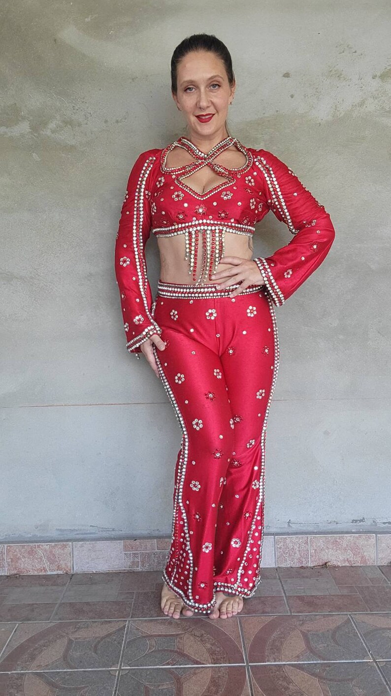 Vintage 1970s 1980s Circus Showgirl Costume Rhinestone - Etsy