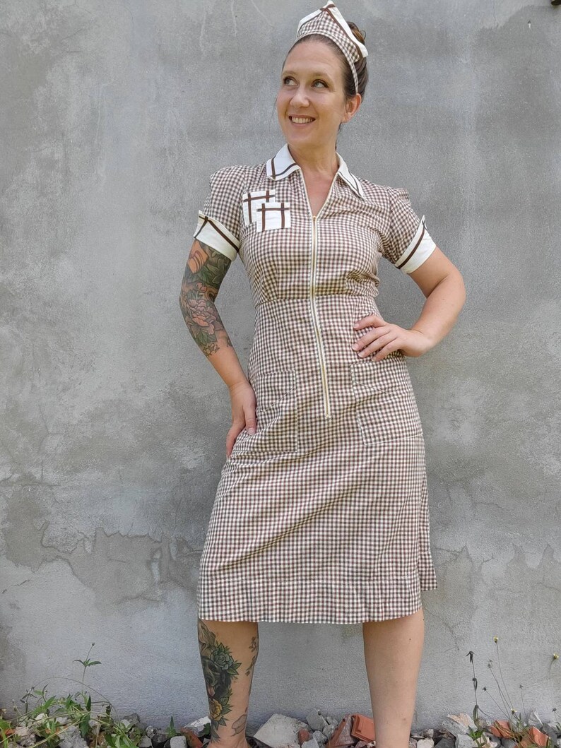 Vintage 1940s 1950s Waitress Dress Angelica Uniform Dress - Etsy