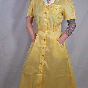 Vintage Waitress Uniform Dress Rad Retro Diner Waitress Dress 36 - Etsy
