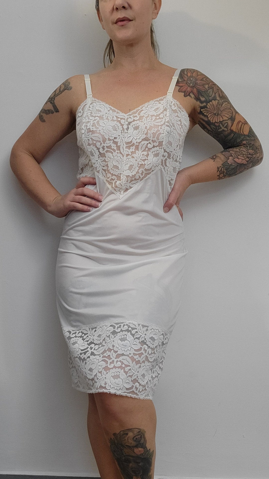 Vintage Slip Lace Slip Dress Lingerie Size 34 Nwt Etsy