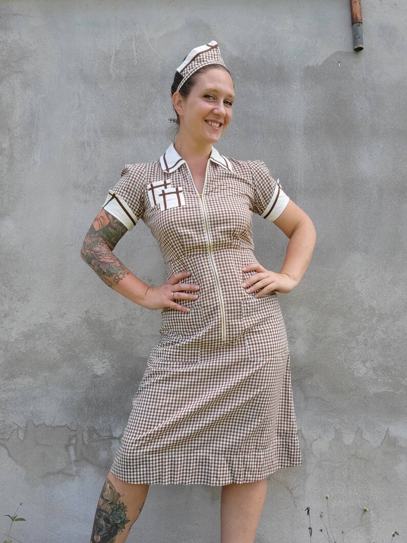Vintage 1940s 1950s Waitress Dress Angelica Uniform Dress - Etsy