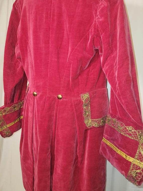 Vintage Theatrical Costume Jacket Red Velvet Antique … - Gem