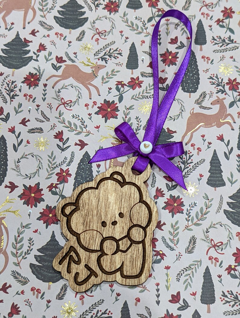 BT21 Laser Engraved Wood Ornament | BTS | Holiday | Christmas | - Etsy