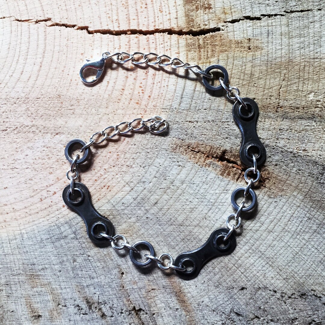 Upcycled Bicycle Chain Bracelet - Bike Bracelet, Bicycle Bracelet ...