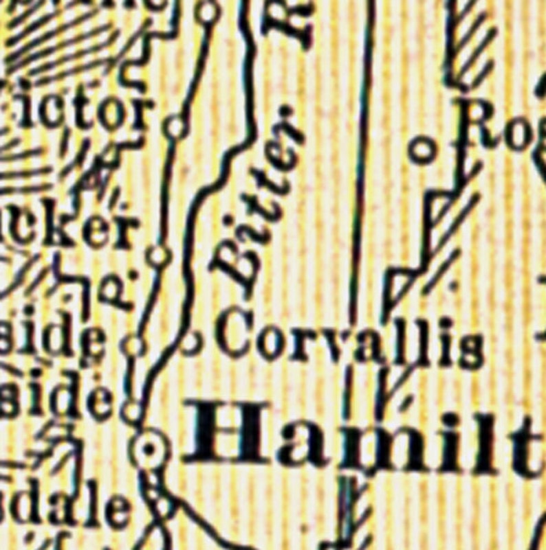 Corvallis Montana Antique Vintage Map Pendant for Necklaces, Keychains ...