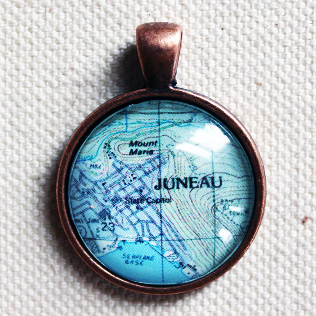Custom Topographic Map Pendant for Necklaces, Bookmarks, Key Chains ...