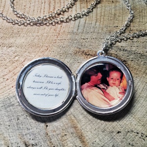 Custom Personalized Secret Message and Photo Locket - Great Mother's ...