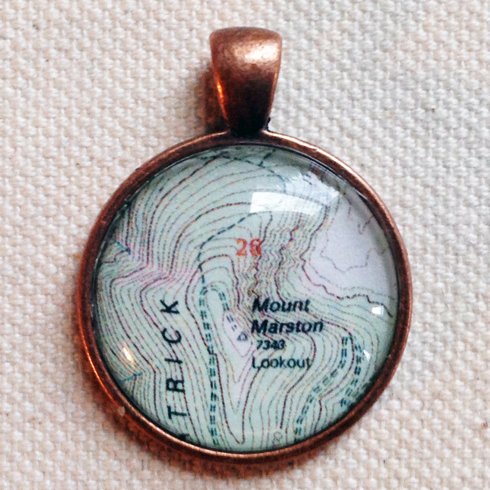 Custom Topographic Map Pendant for Necklaces, Bookmarks, Key Chains ...