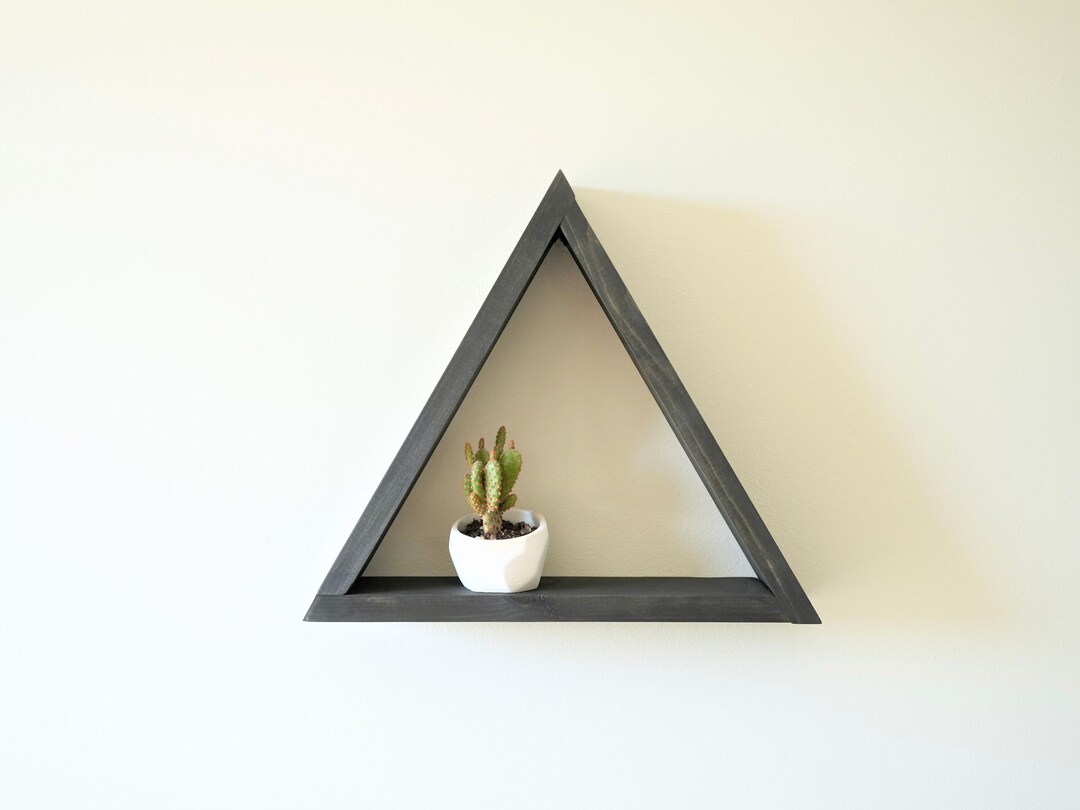 The Pyramid Shelf Triangle Shelf Wood Shelf - Etsy