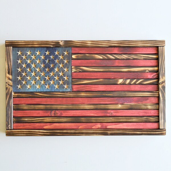 Rustic American Flag - Etsy