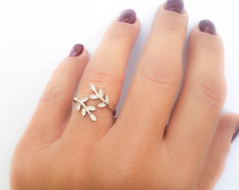 Leaf ring | Etsy