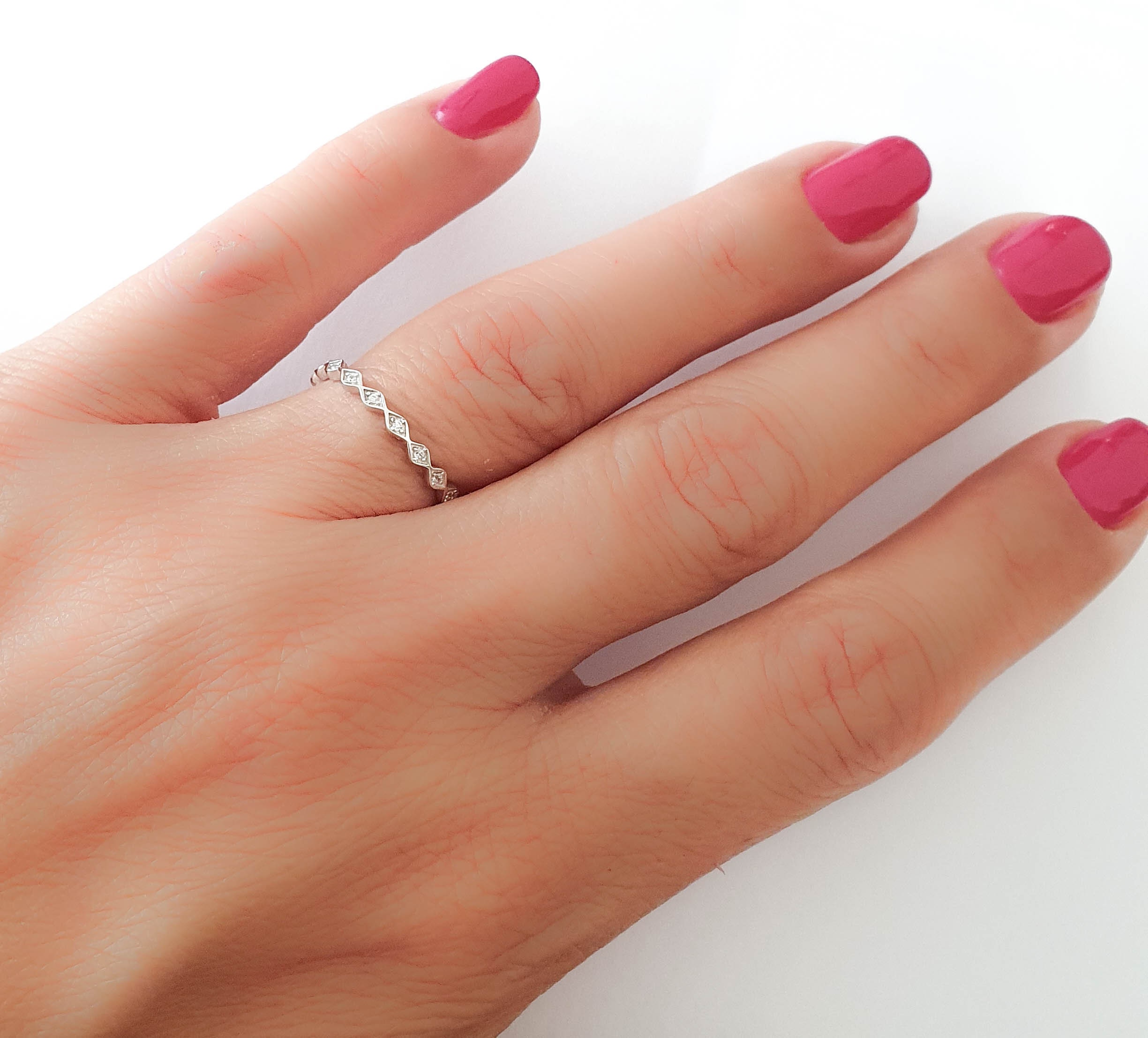 Silver Cuff Diamond Ring-rhinestone Ring-open Cuff Ring-tiny | Etsy