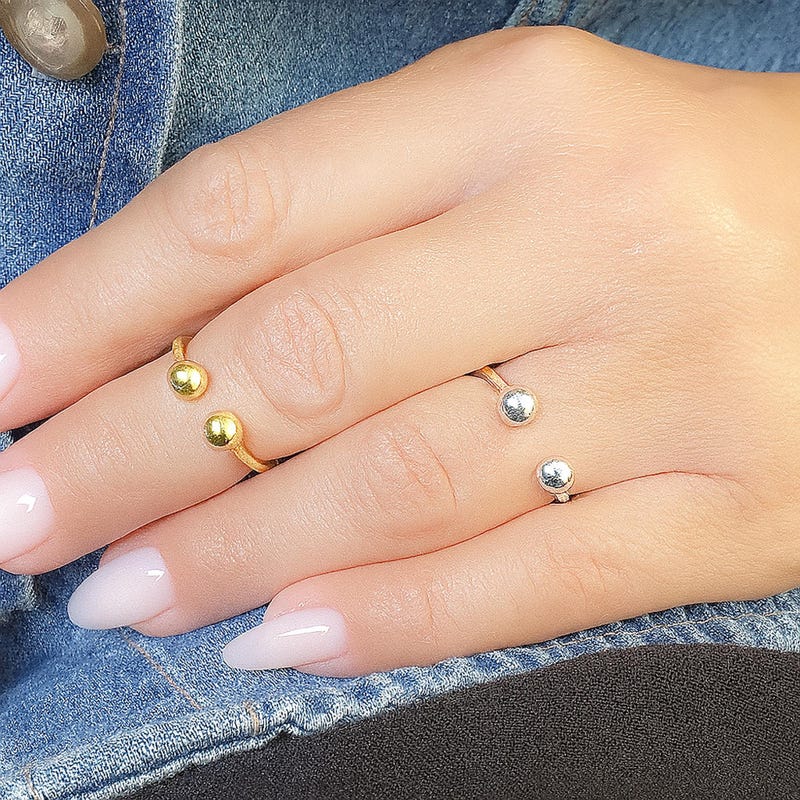 Small Open Ball Ring - Etsy UK