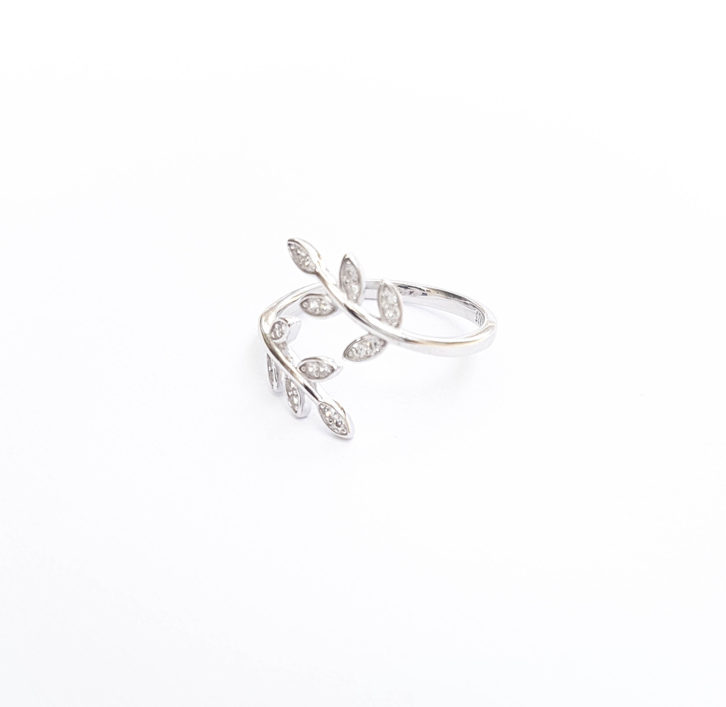 Leaf Ring, Silver Laurel Ring, CZ Rings for Girls, Nature Branch Ring ...