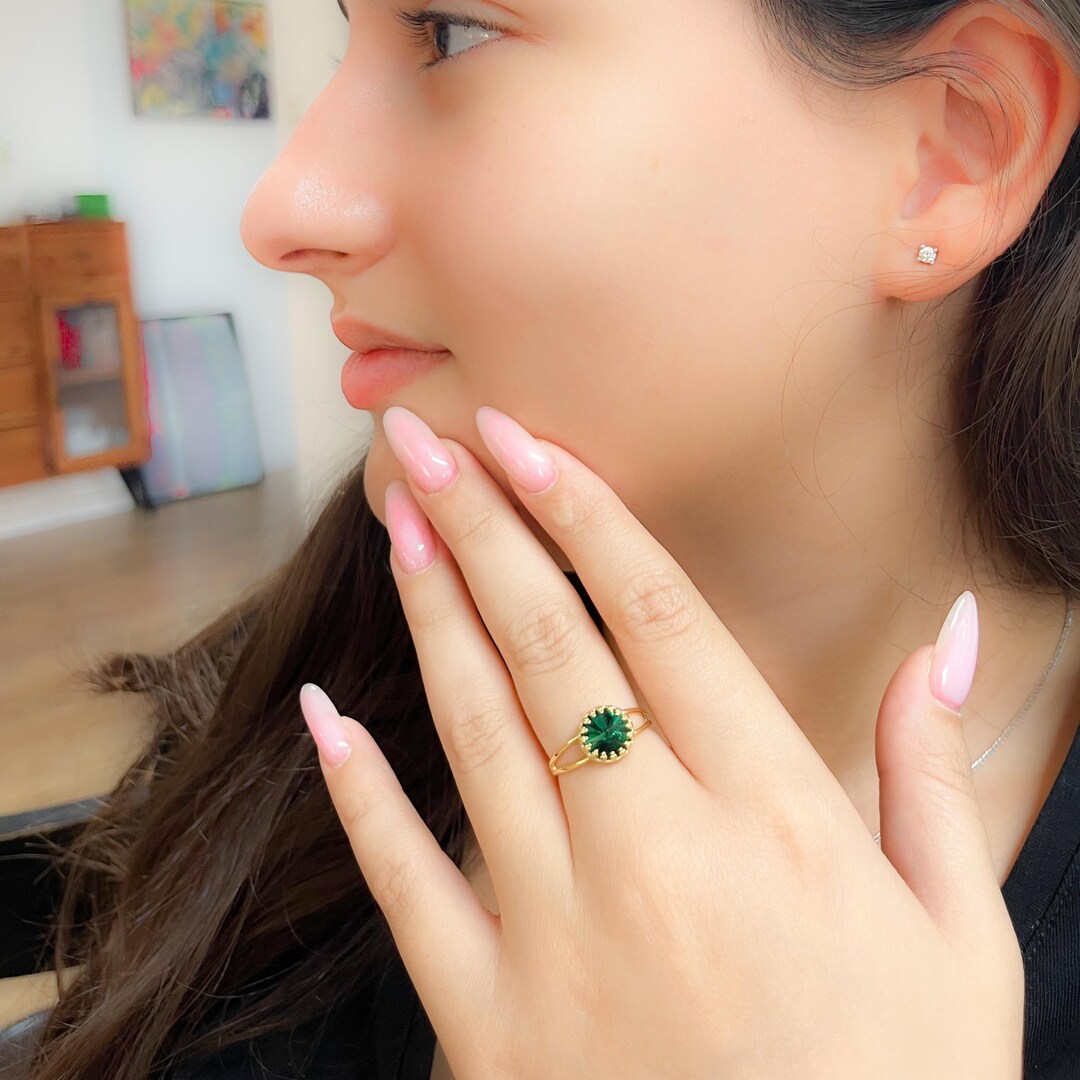Emerald Crystal Ring in Gold Filled or Sterling Silver | Elegant ...