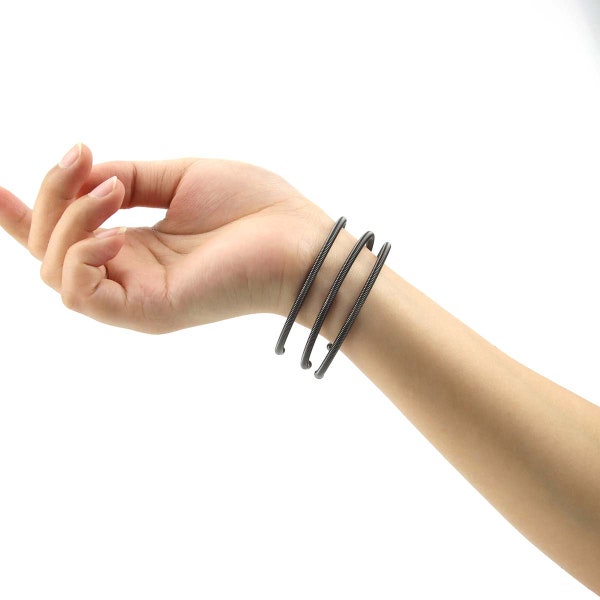 Leather Coil Bracelet - Etsy