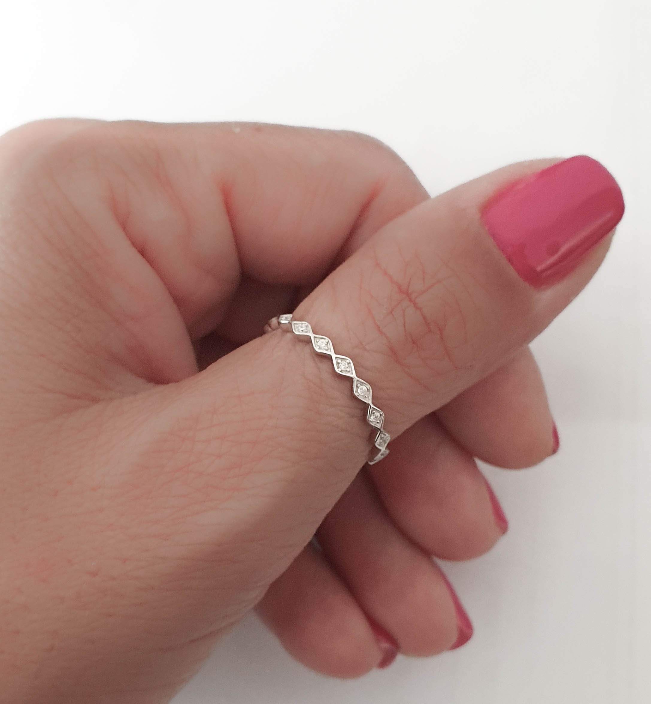 Silver Cuff Diamond Ring-rhinestone Ring-open Cuff Ring-tiny | Etsy