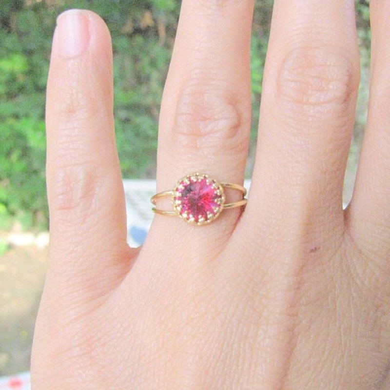 Fuchsia Ring - Etsy