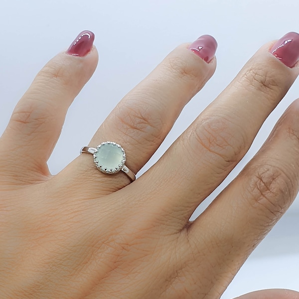 Aqua Chalcedony Ring - Etsy