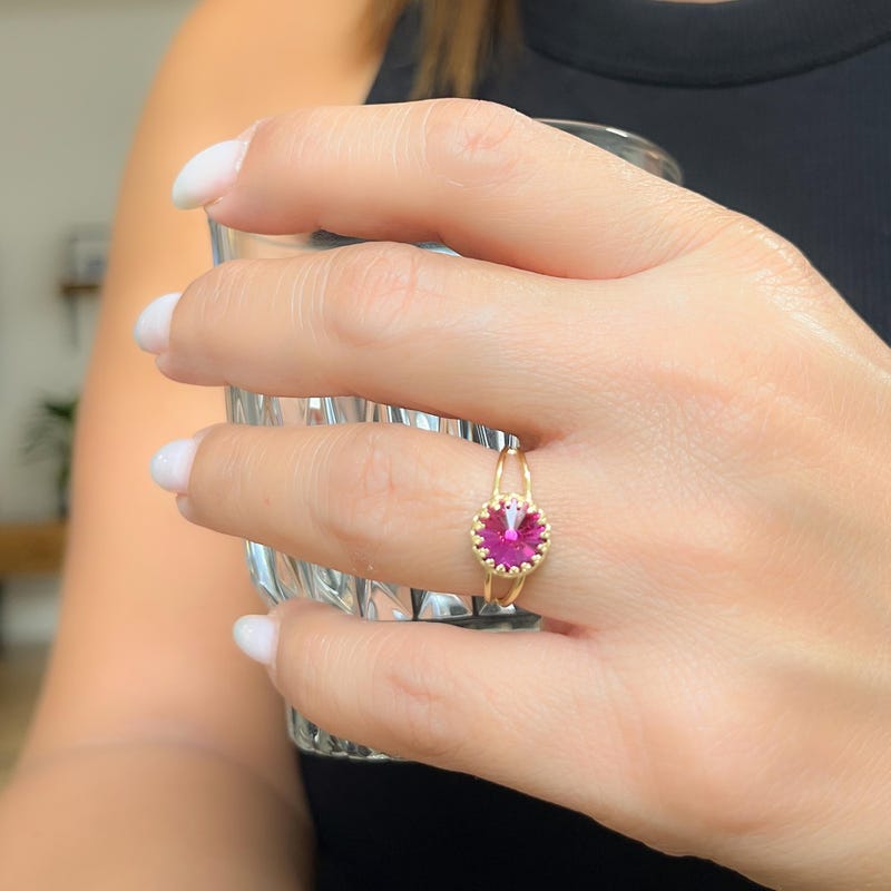 Fuchsia Ring - Etsy