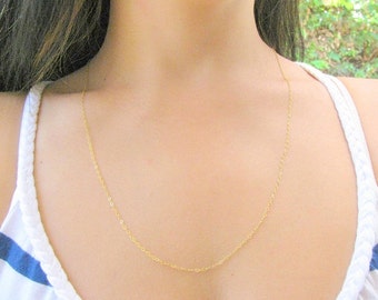 Long thin chain necklace store