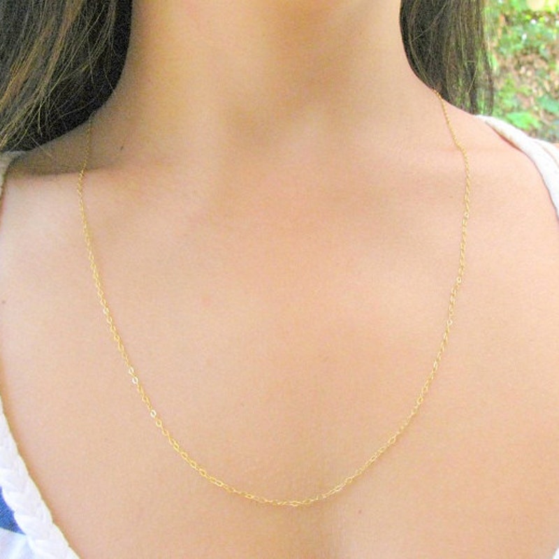 Thin Necklace - Etsy