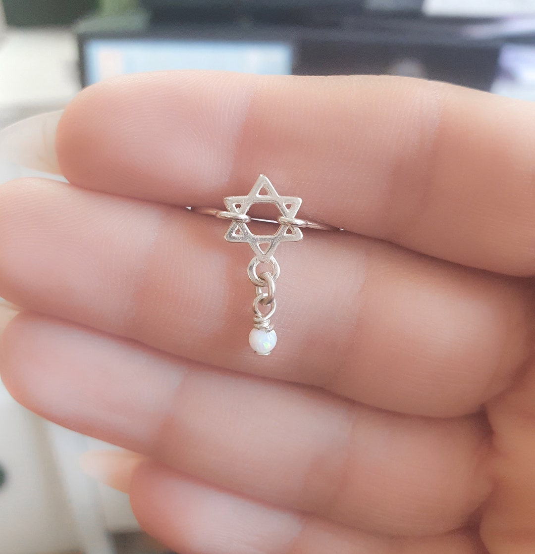Star of David Ring, Magen David Ring, David Star Charm Ring, Jewish ...