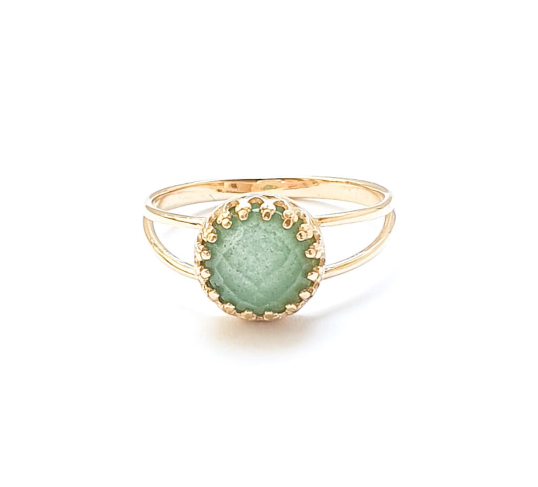 Jade Ring - Natural Jade Ring - Jade Gemstone Gold Ring - Jade Jewelry ...