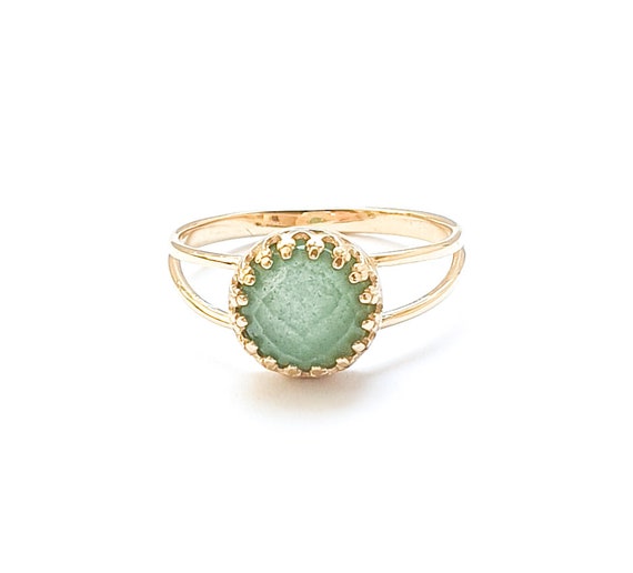 Jade Ring naturlicher Jade Ring Jade Edelstein Gold Ring Jade Schmuck Gruner Jade Stein Ring Mai Geburtsstein Etsy