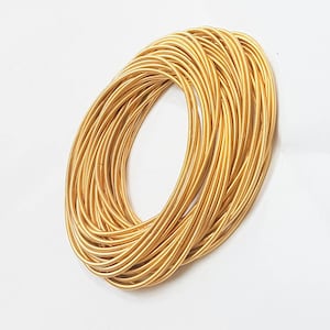 Gold Guitar String Bracelets, Silver Spring Bracelets, Stainelss Steel Bracelet, Stack Bracelets ...