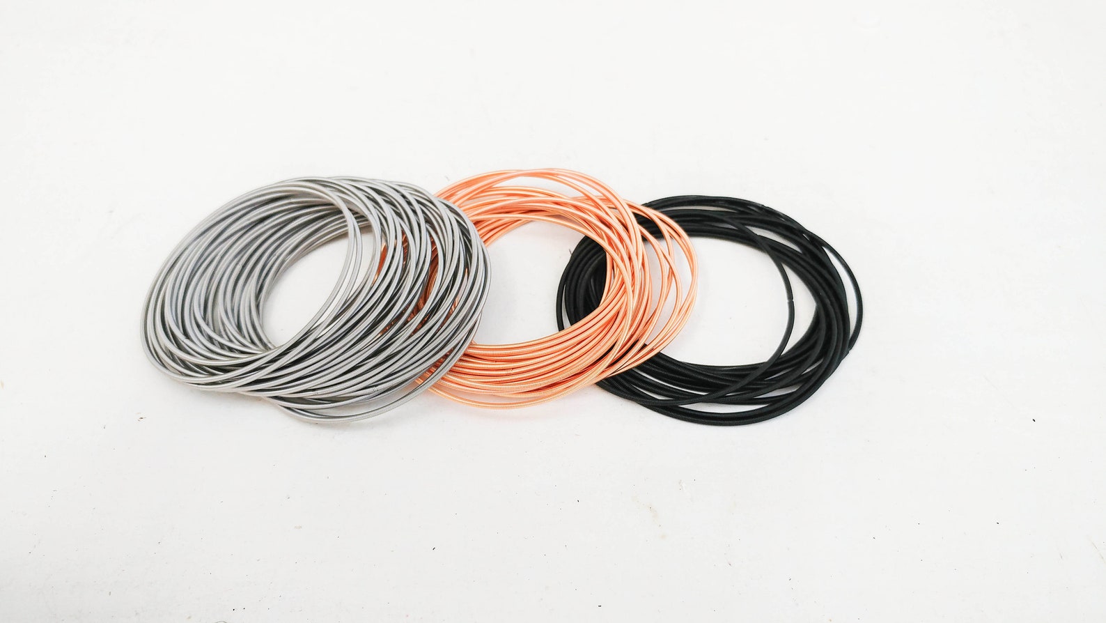 Guitar String Bracelets Silver Spring Bracelets Stainelss - Etsy