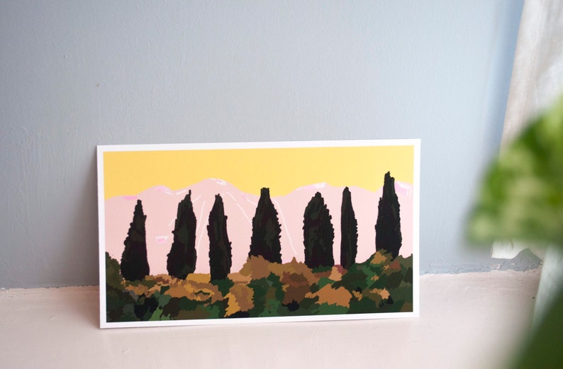 Poplar Trees in Summer - Artprint - Etsy