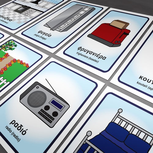 Greek Alphabet Flash Cards - Etsy